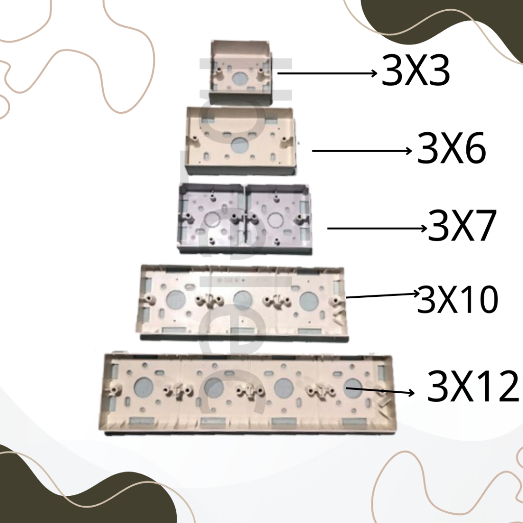 PVC Box Surface Nut Box/ Electrical Box/ High Quality Base 3x3 / 3x6 ...