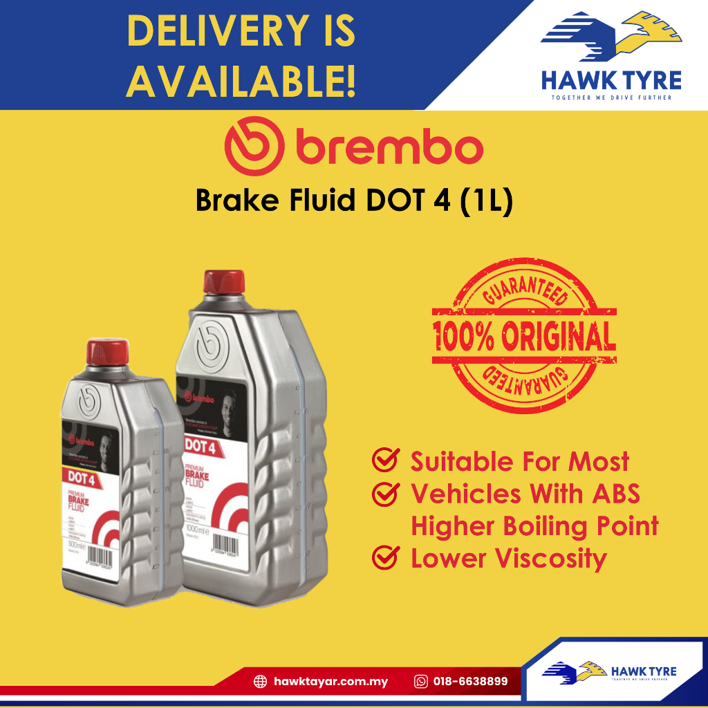 BREMBO Brake Fluid/Minyak Brek DOT 4 (1L) | Shopee Malaysia