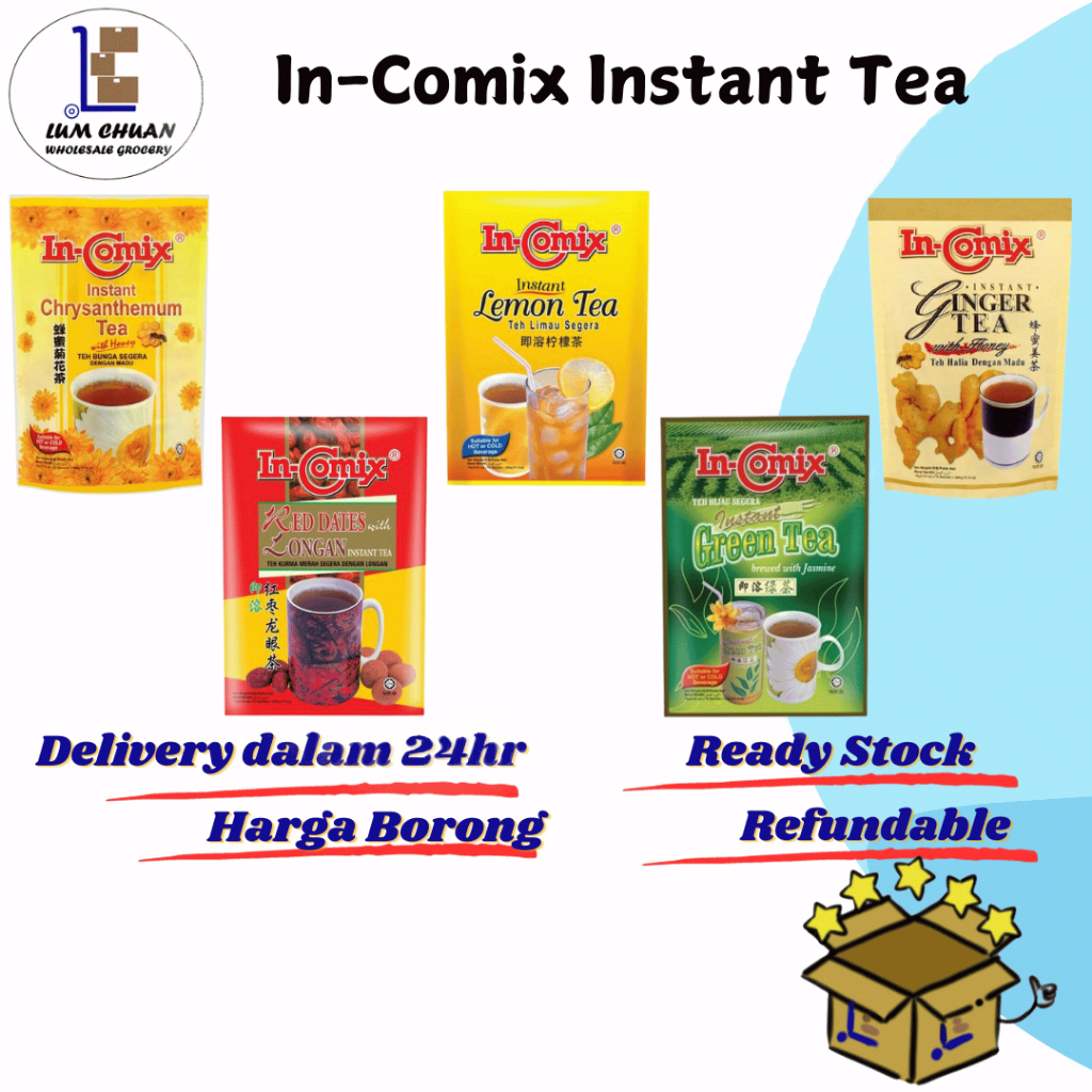 IN-COMIX Instant Tea (Chrysanthemum / Ginger / Red Dates with Longan ...