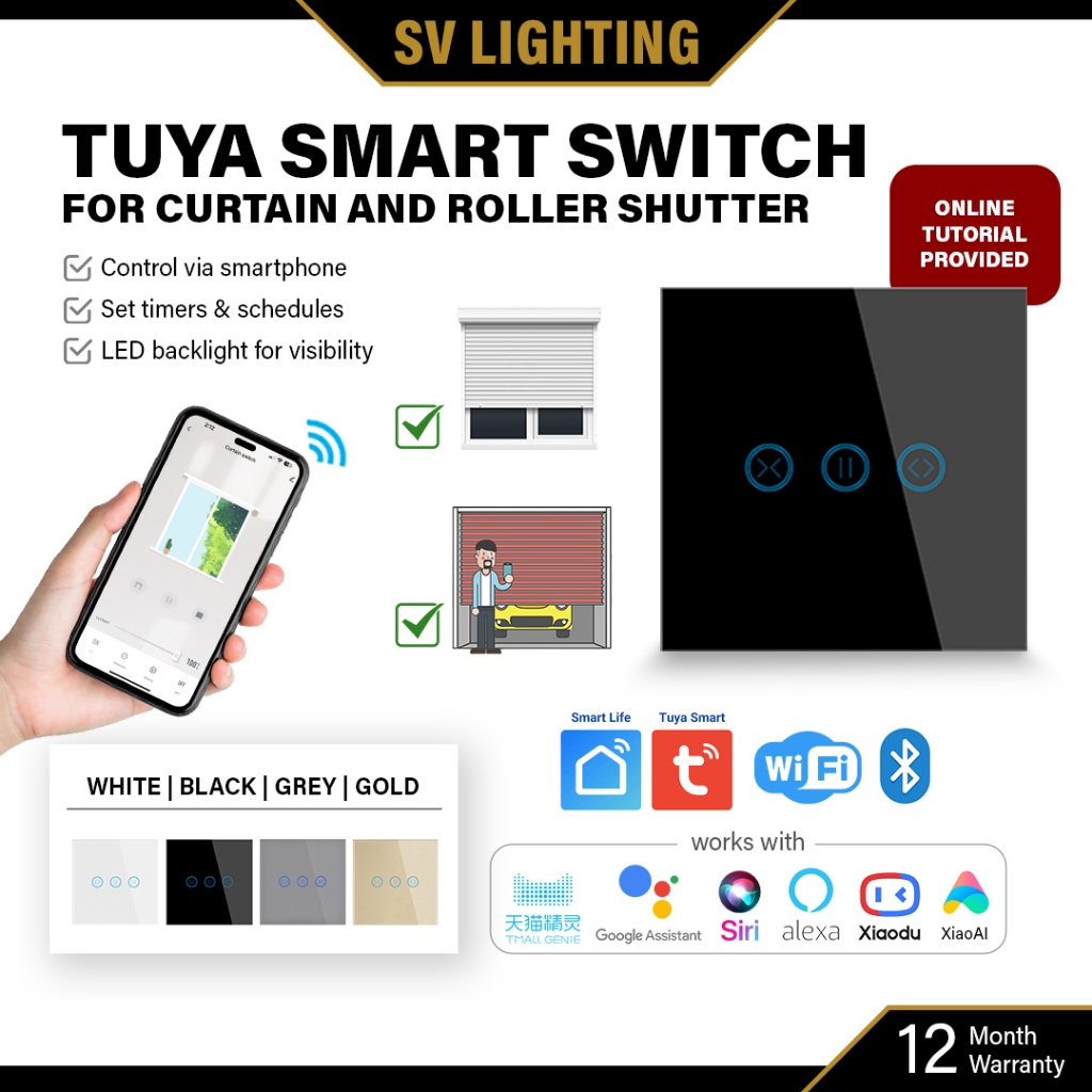 Tuya Smart Switch Curtain / Roller Shutter | Shopee Malaysia