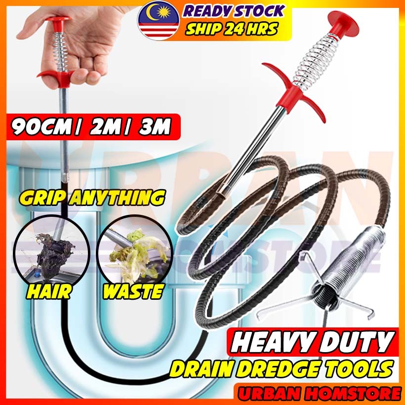 UBH Drain snake clog remover Sinki sumbat 3M Bendable drain cleaner ...