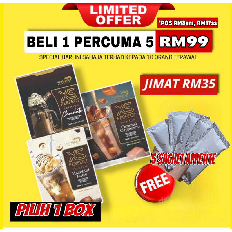 XS PERFECT PREMIUM 20 SACHET FREE 5 SACHET APPETITE | Shopee Malaysia