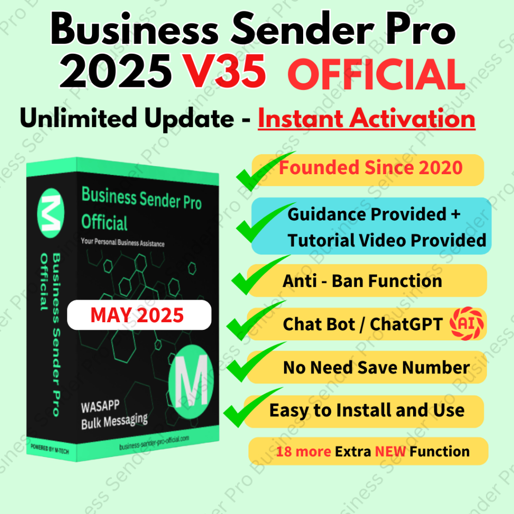 Business Sender Pro Latest Version | Bulk Sender | Blasting | AI Chat ...