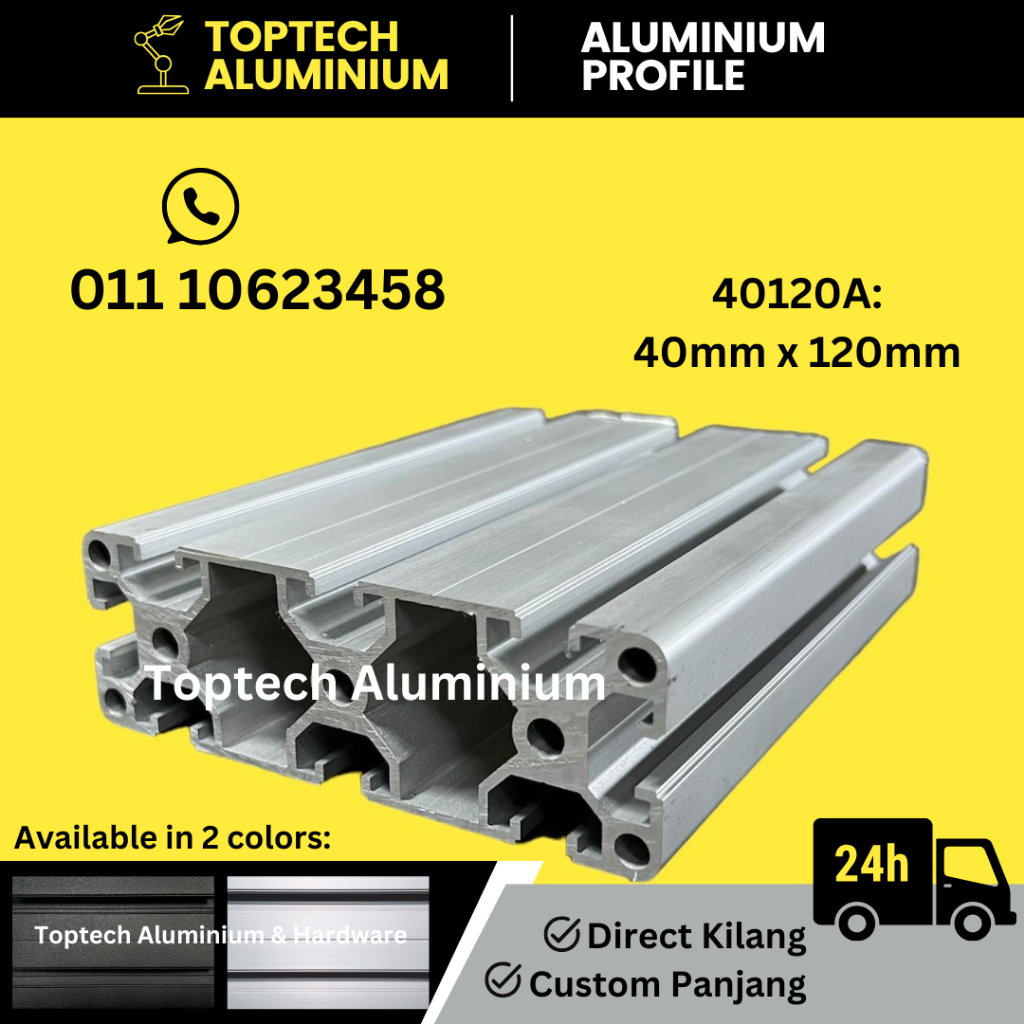 [Ready Stock/Heavy-duty] Aluminium profile 40120 (40x120mm) engineering ...