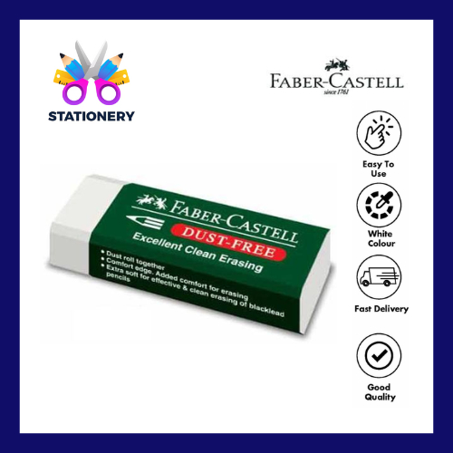 FABER CASTELL Dust Free Eraser / Rubber / Pemadam 1885-20D | Shopee ...