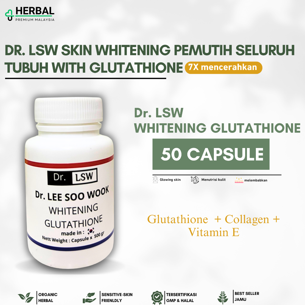 Dr Lee Soo Wook Original LSW Glutathione Supplement Ubat Putih Seluruh ...