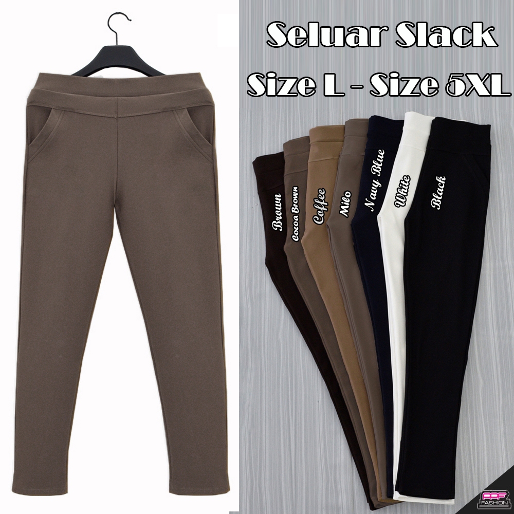 PPF 1902 L-5XL Slack Pant With Pocket Seluar Slim Fit Seluar Slack ...