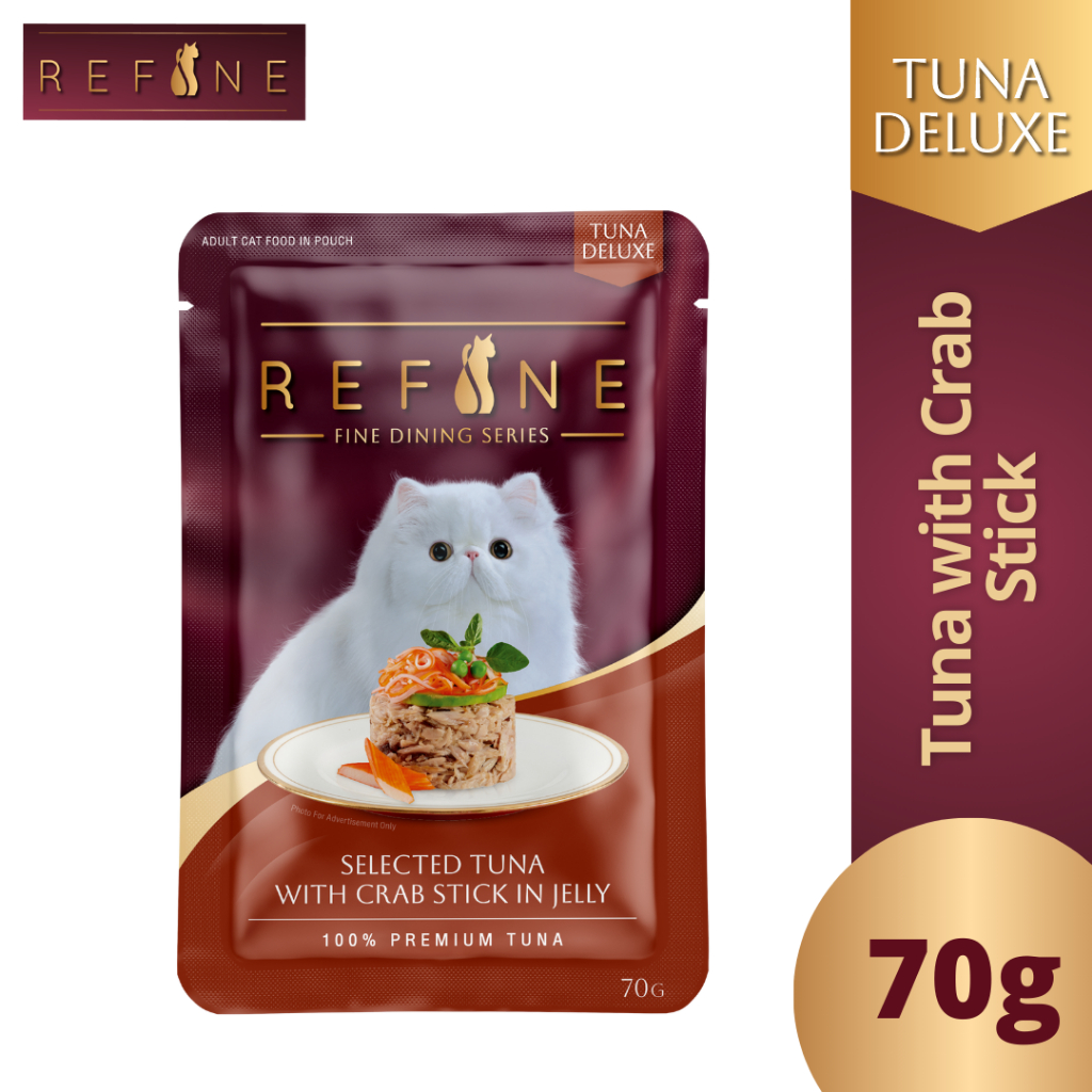 REFINE New Look Premium Cat Pouch - Selected Tuna With Crab Stick In ...