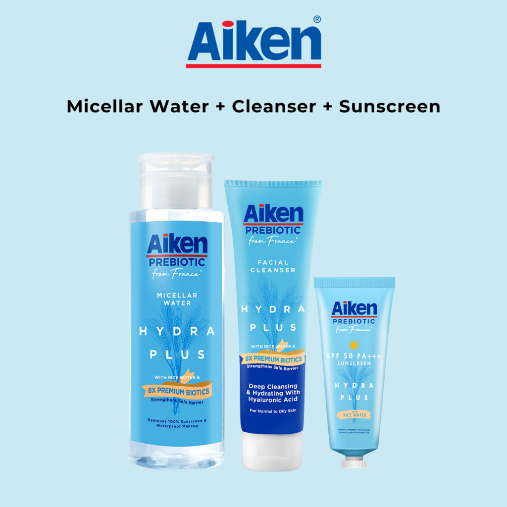 AIKEN Prebiotic Hydra Plus Skincare Value Set | Micellar Water ...