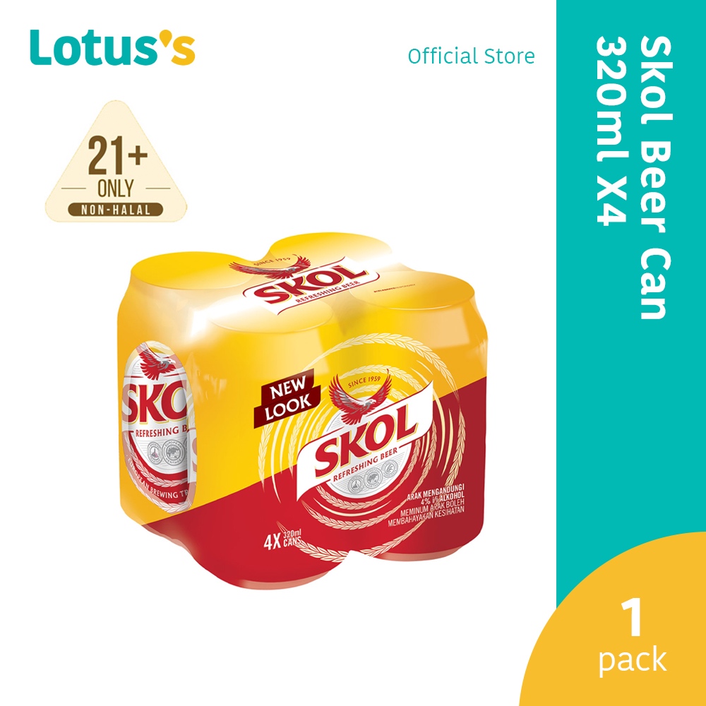 Skol Beer Can (4s x 320ml) | Shopee Malaysia