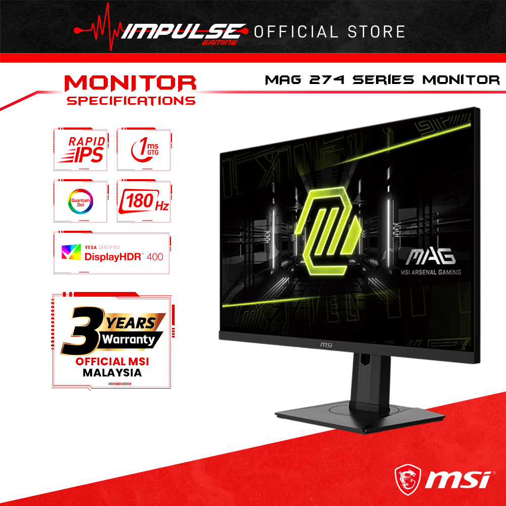 MSI MAG 27-inch Series Gaming Monitor - MAG274UPF / MAG274QRFW ...