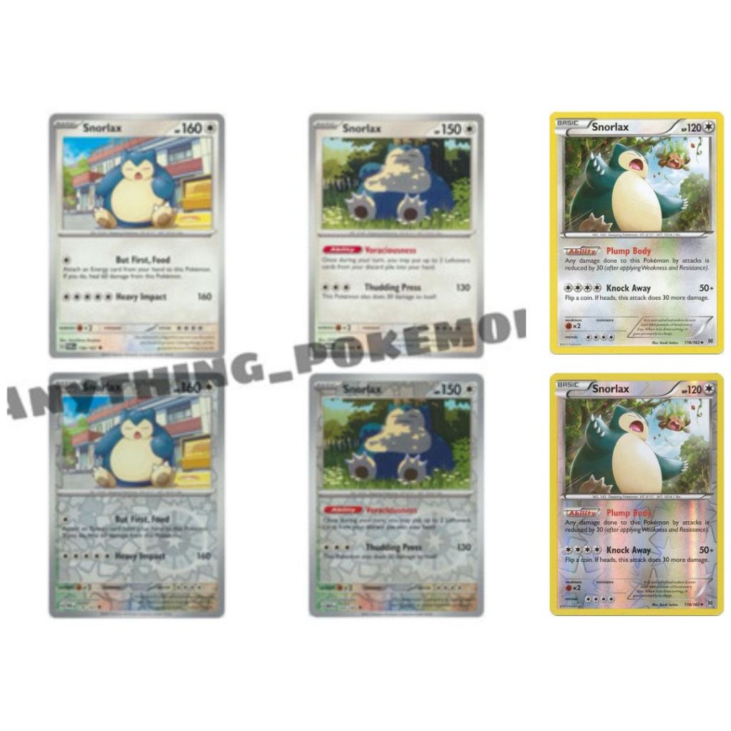 Pokemon Card - Snorlax (136/167), (143/165), (118/162) - NORMAL/REVERSE ...