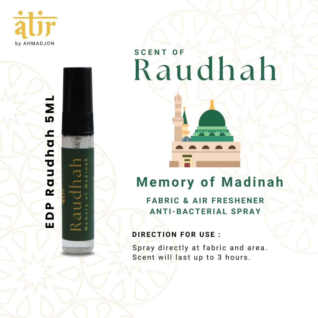 ATIR OUD Original Gaharu Kiswah/Raudah/Aqsa EDP Perfume 5ml | Wangian ...