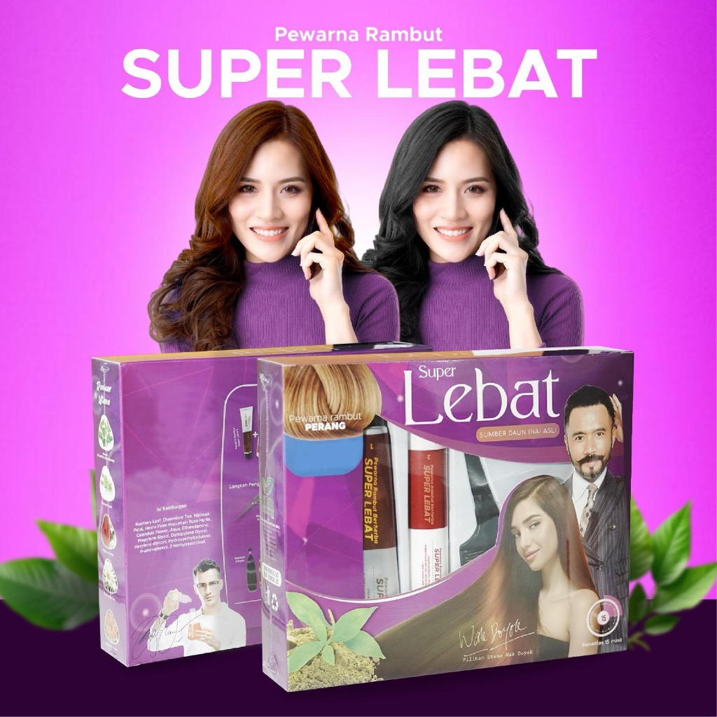 DHERBS SUPER LEBAT PEWARNA RAMBUT PERANG & HITAM INAI | Shopee Malaysia