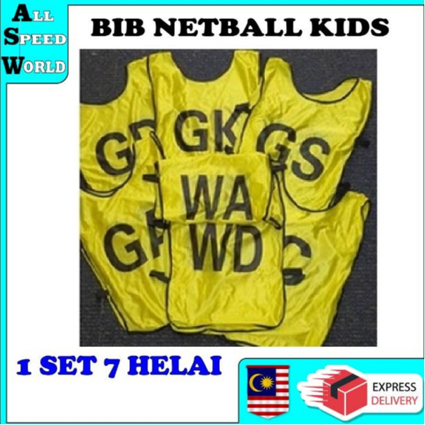 BIB NETBALL KIDS / BIB BOLA JARING / 1 SET 7 HELAI / 1 TEAM | Shopee ...