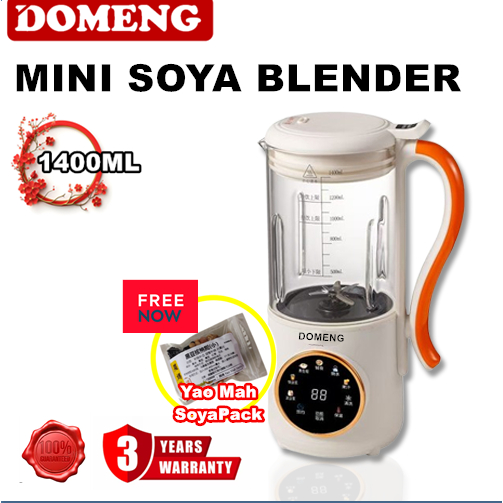 【3 year Warranty】DOMENG 1400ml Mini SoyMilk Maker Mini Blender Almond ...