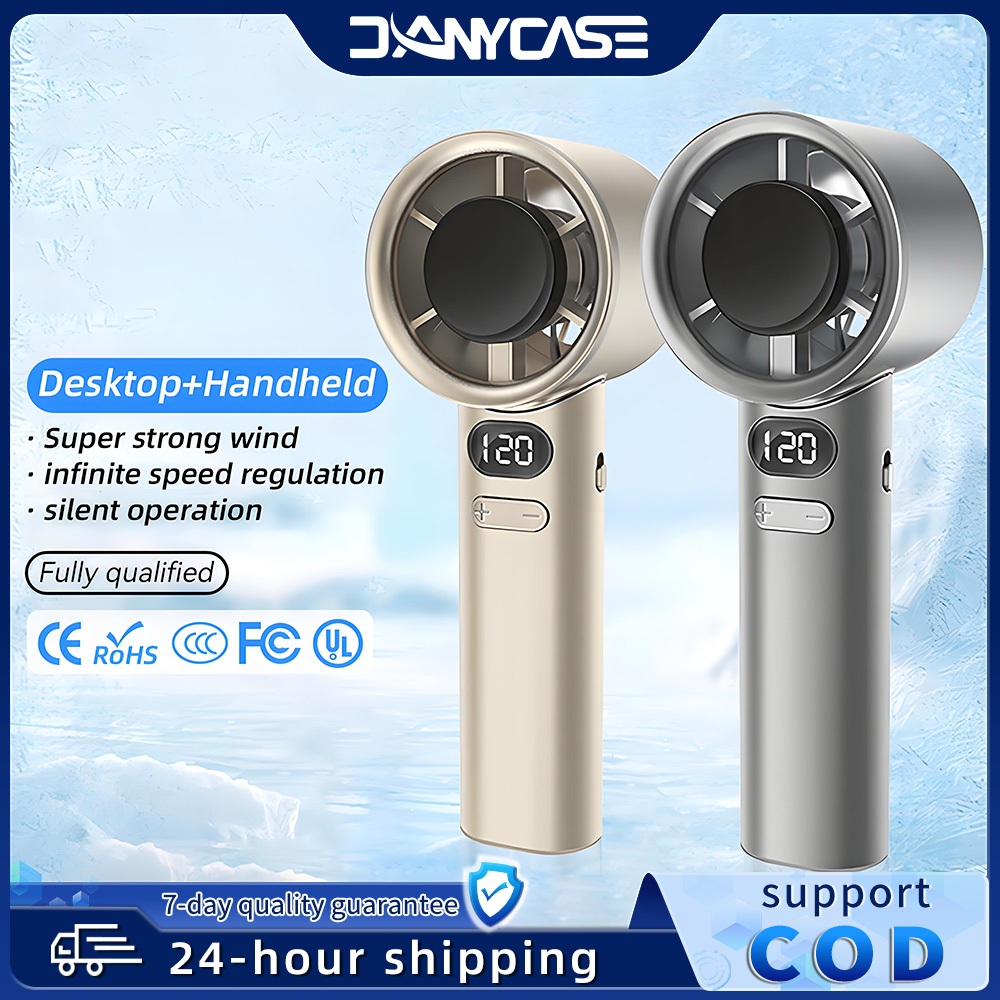 2025 New High-Speed Handheld Fan Mini Portable Rechargeable Strong Wind ...