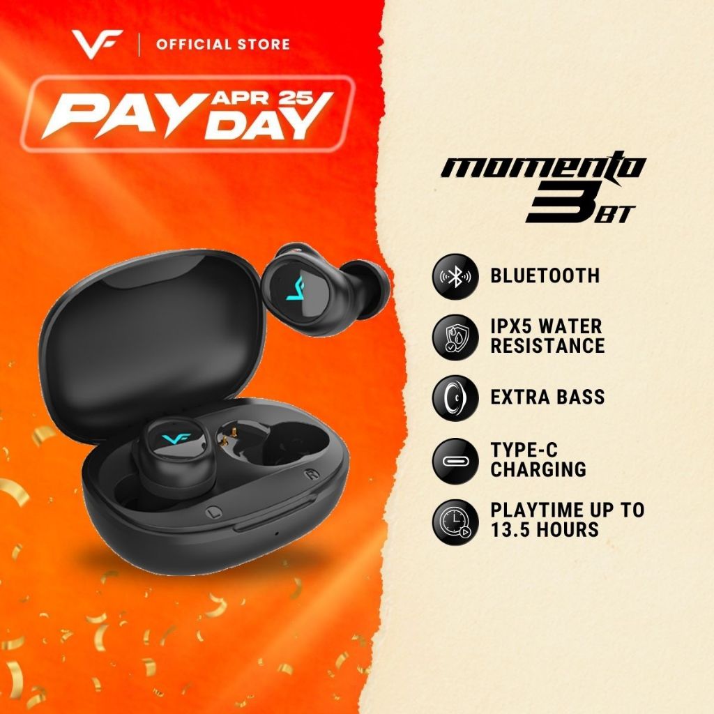 Vinnfier VF Momento 3 BT 2024 Strong Bass TWS ear phone bluetooth 5.4 ...