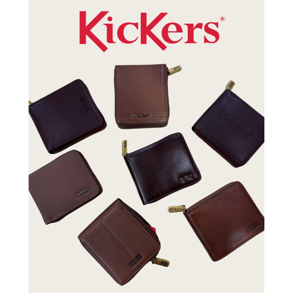 Original Kickers Genuine Leather Full Zipper Wallet Purse With Eject ...