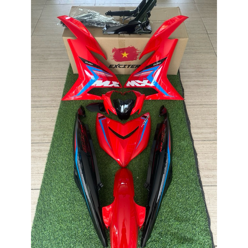 Body Coverset yamaha Y15 V1 V2 MX KING merah cili hitam brand exciter ...