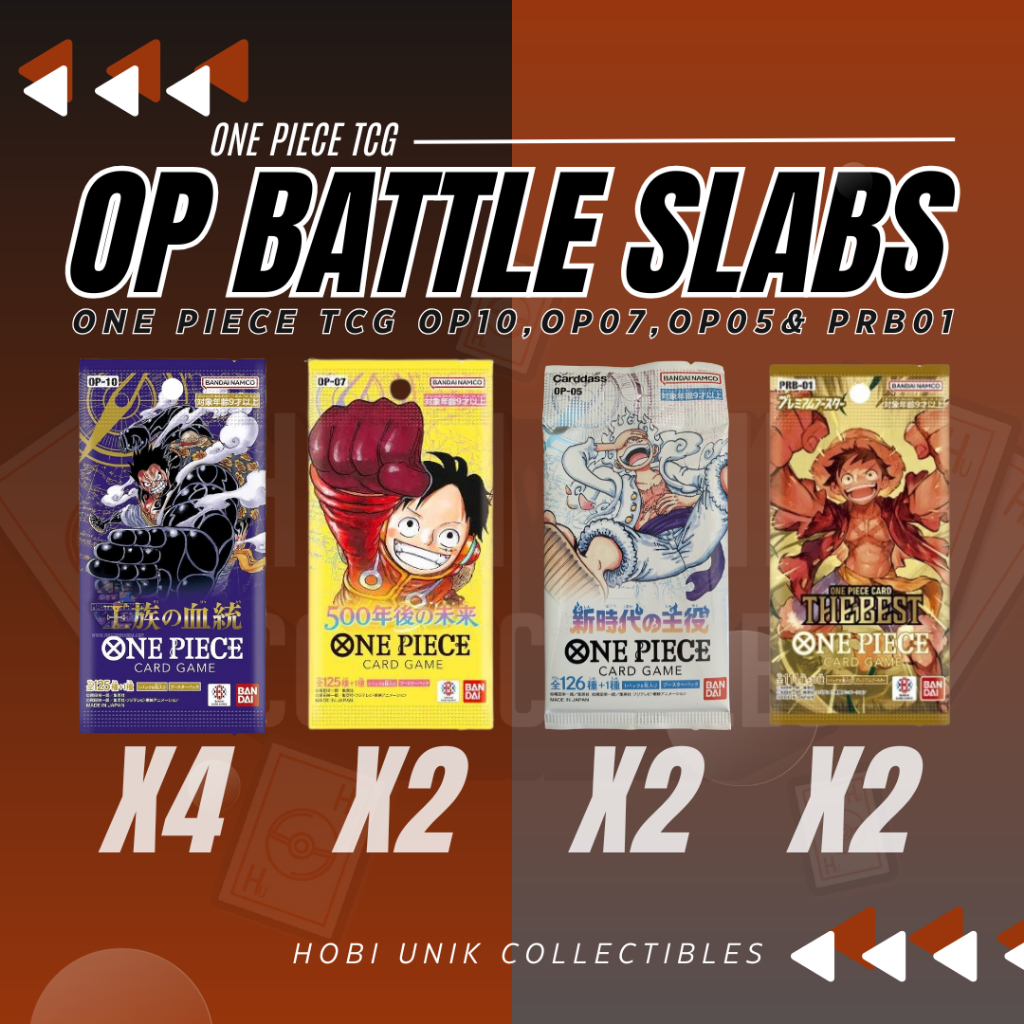 (Live Rip)[OPTCG] OP Battle Slabs Rumble (10 Packs) | Shopee Malaysia