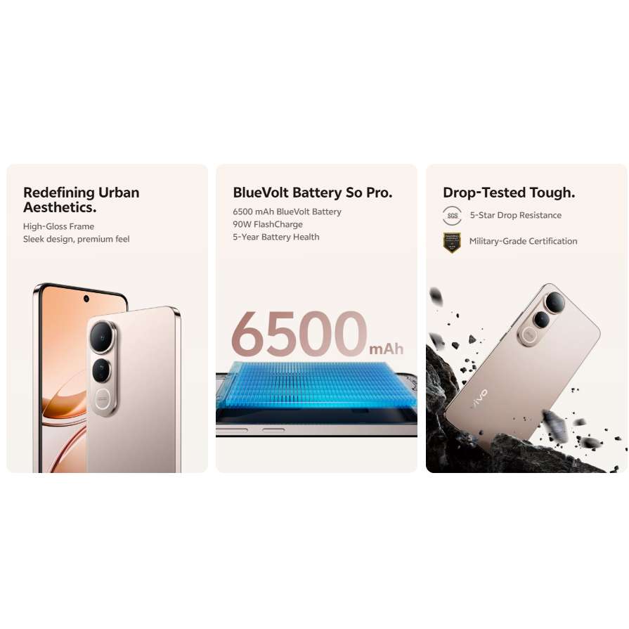 VIVO V50 Lite 5G [8GB RAM 256GB ROM] [12GB RAM 256GB ROM] [12GB RAM ...