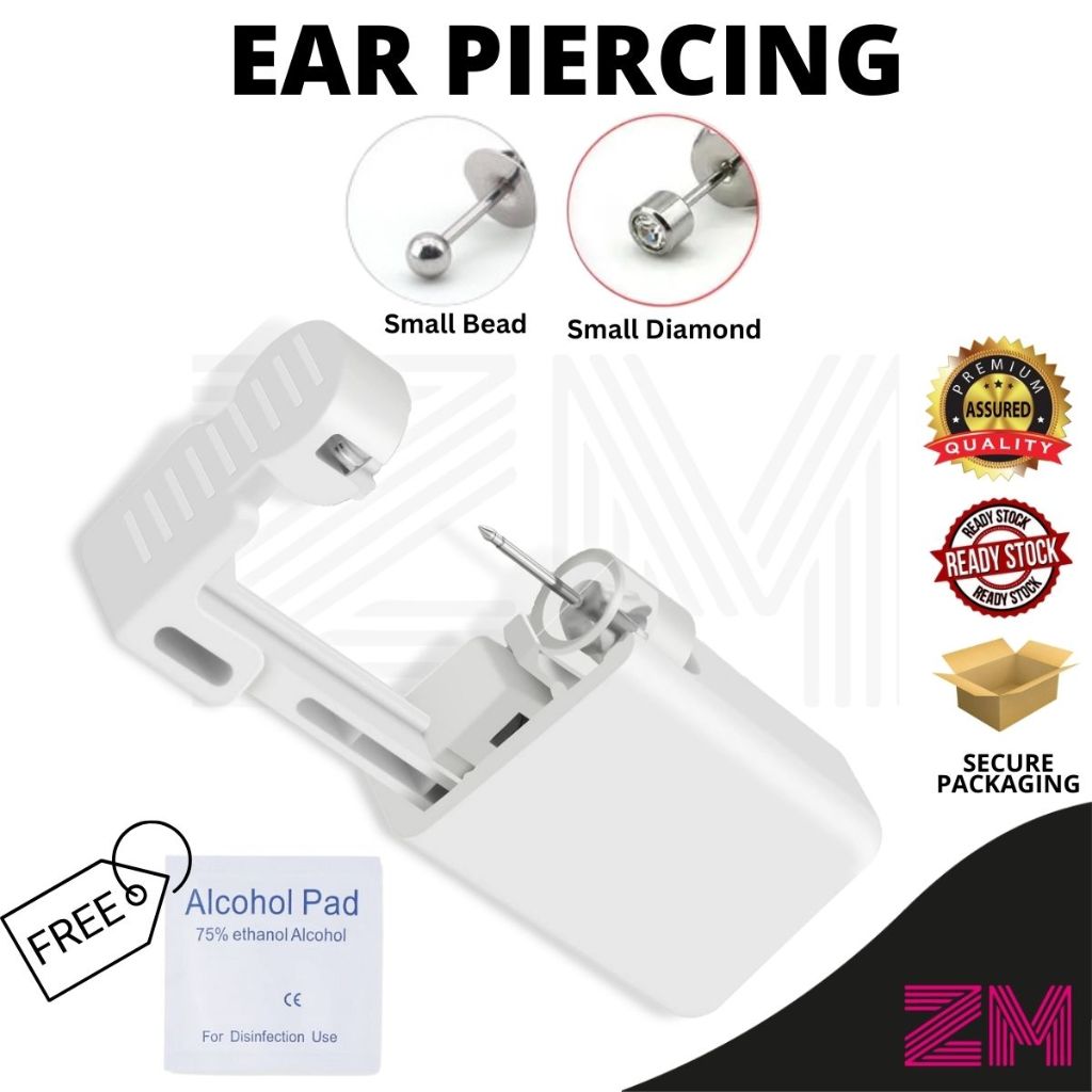 Free Alcohol Pad - Disposable Ear Piercing Piercer Tindik Telinga ...