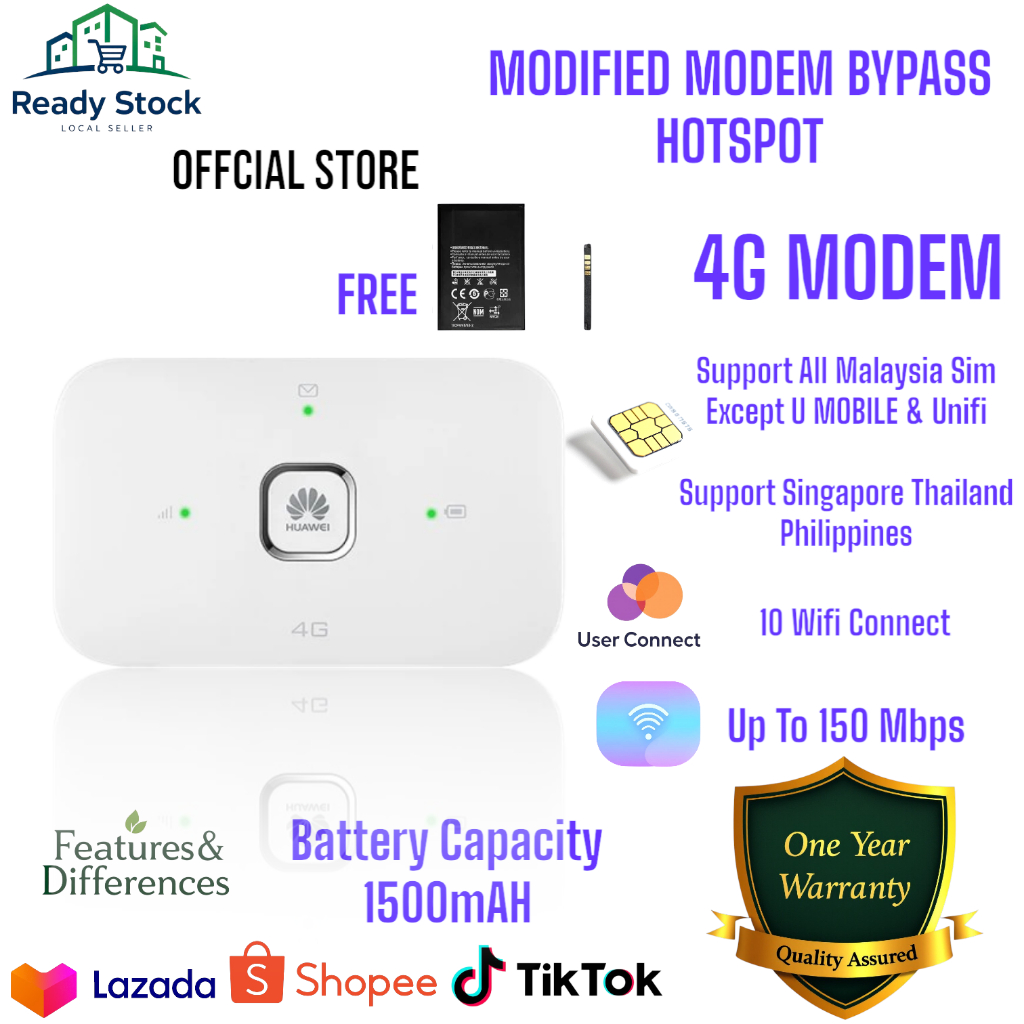 Huawei E5576 Mobile USED WiFi Mifi Router Modem 4G&Portable WIFI Extend ...