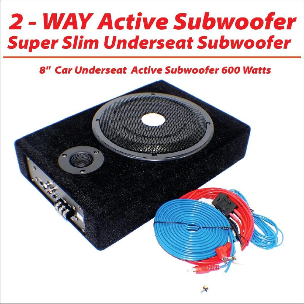 2-WAY Active Subwoofer With TWEETER- 8 INCH Car Underseat MC801-RMS 400 ...