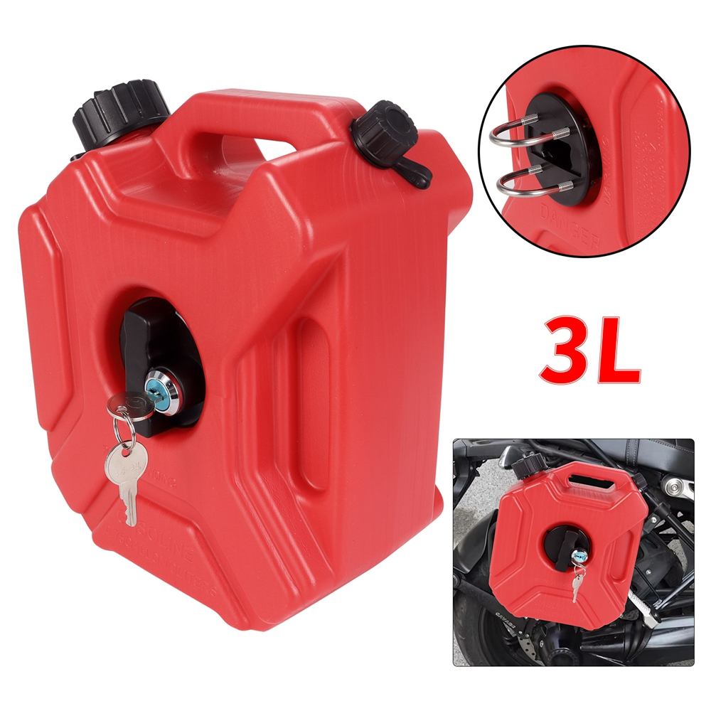 3L Universal Petrol Cans with/without Bracket Lock Cars Motorcycle Fuel ...
