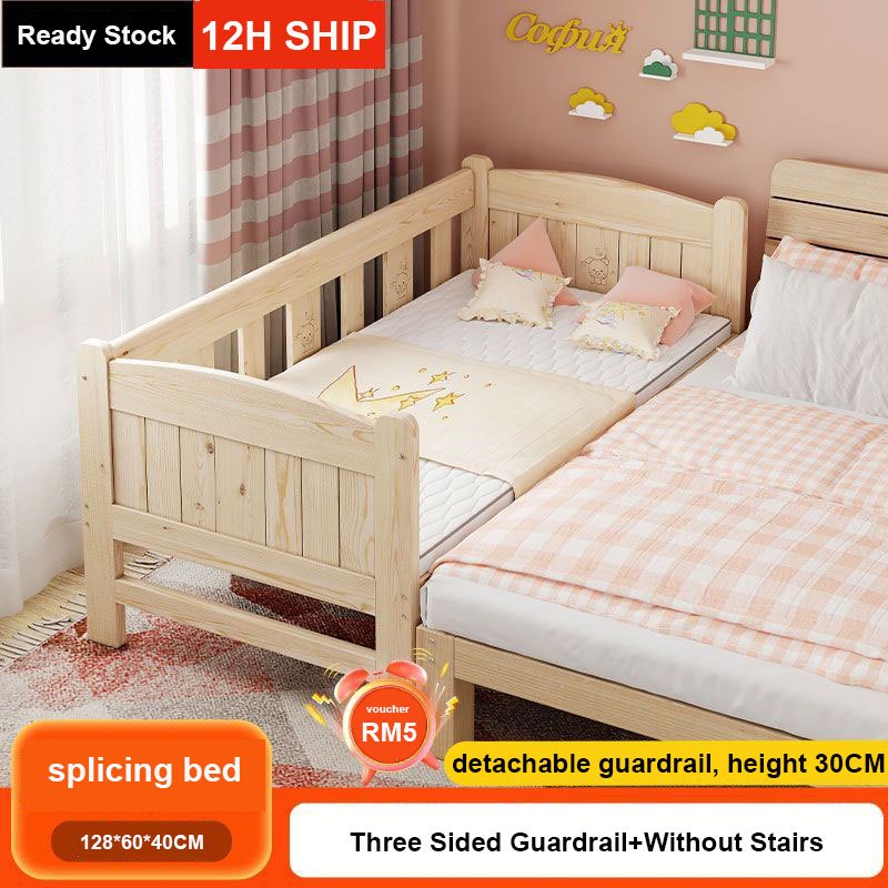 [Free Gift]Easel Wooden baby cot baby bed Attached to Parents bed baby ...