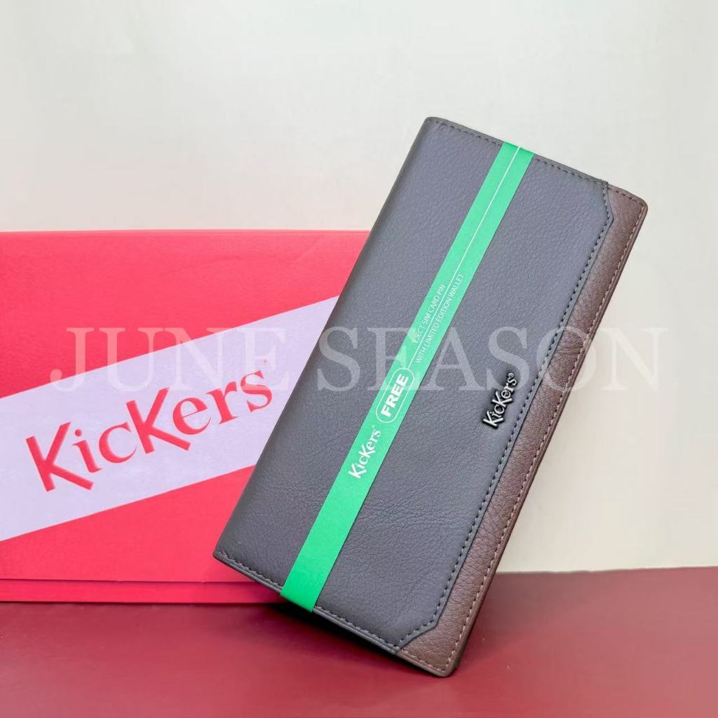 Kickers Long Purse Wallet Original Genuine Leather With Free Eject Sim ...