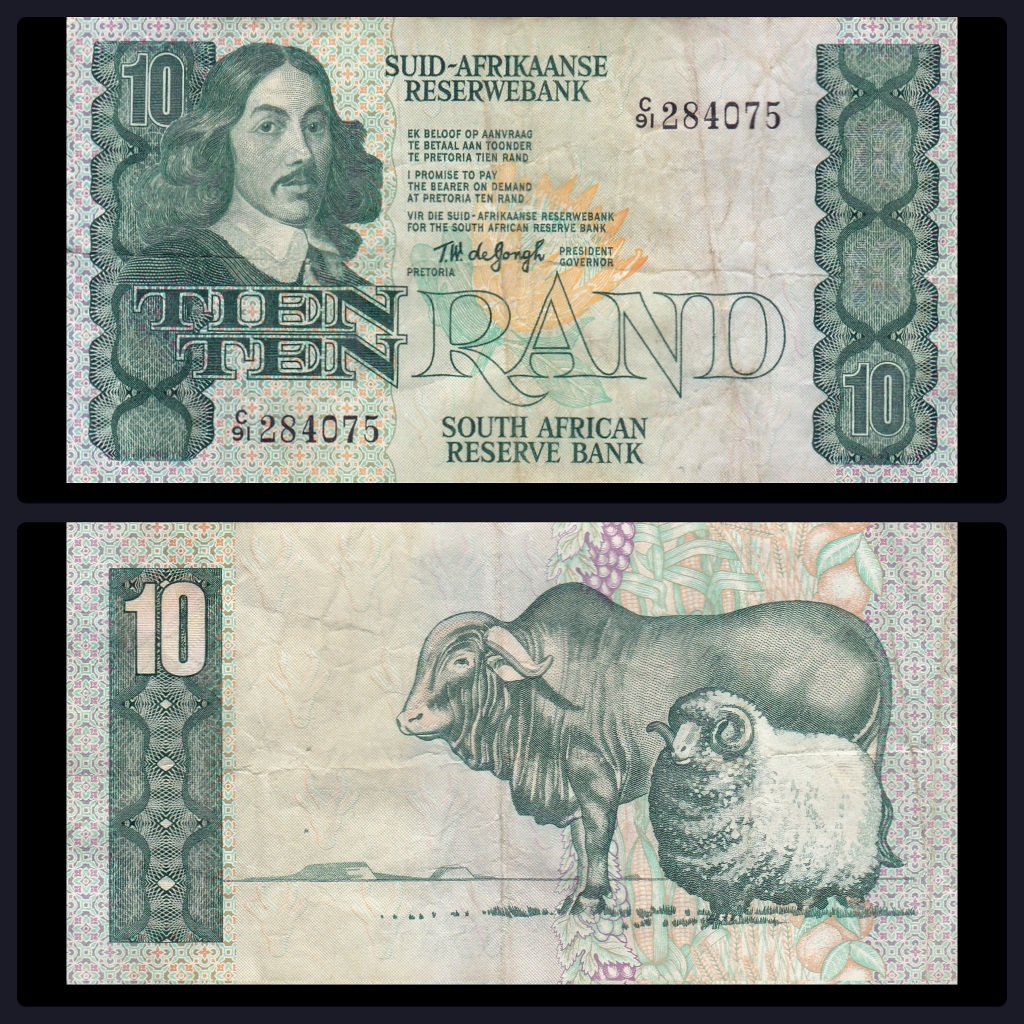 South Africa Banknote, 10 Rand 1978, VF Circulated. | Shopee Malaysia