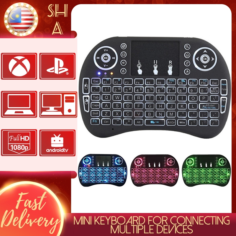 i8 Wireless Keyboard 2.4GHZ Mini Backlight Touchpad Keyboard ...