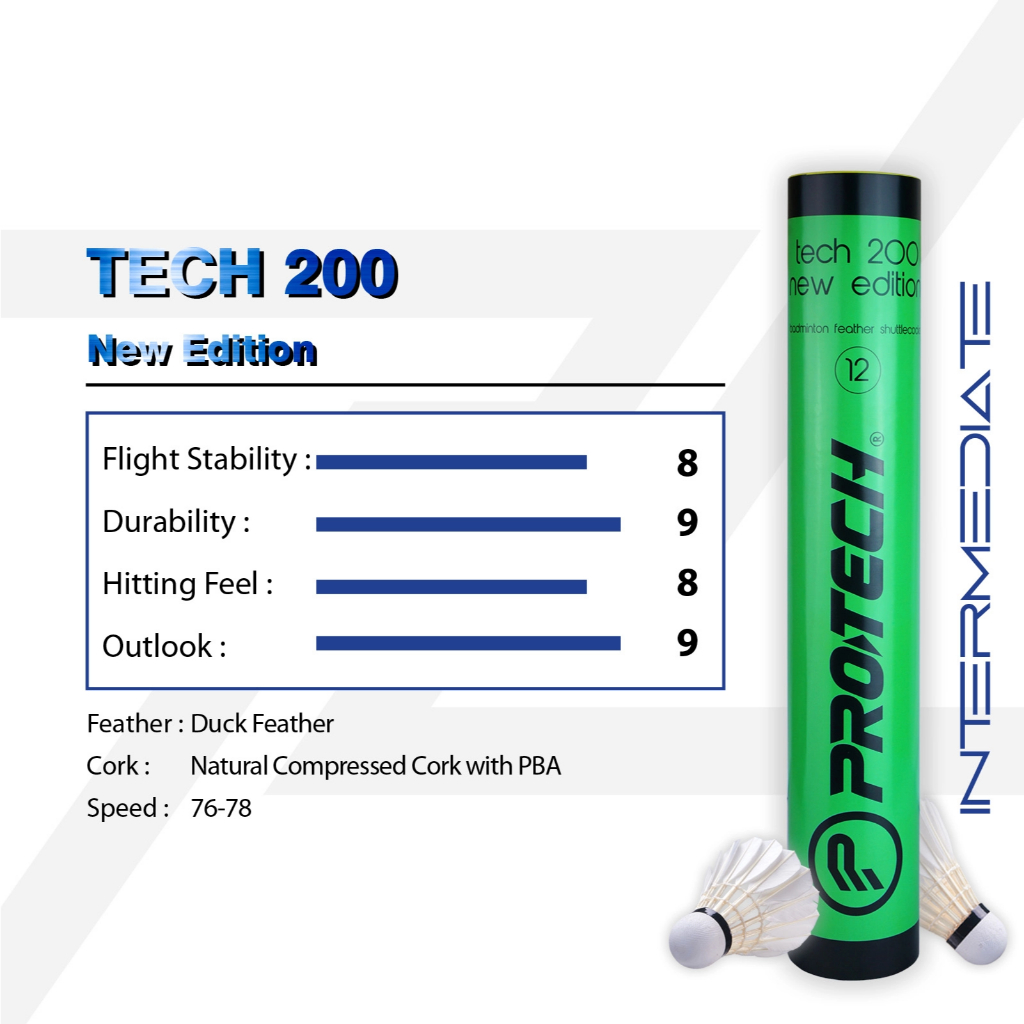 PROTECH Tech 200 New Edition Badminton Shuttlecocks | Shopee Malaysia