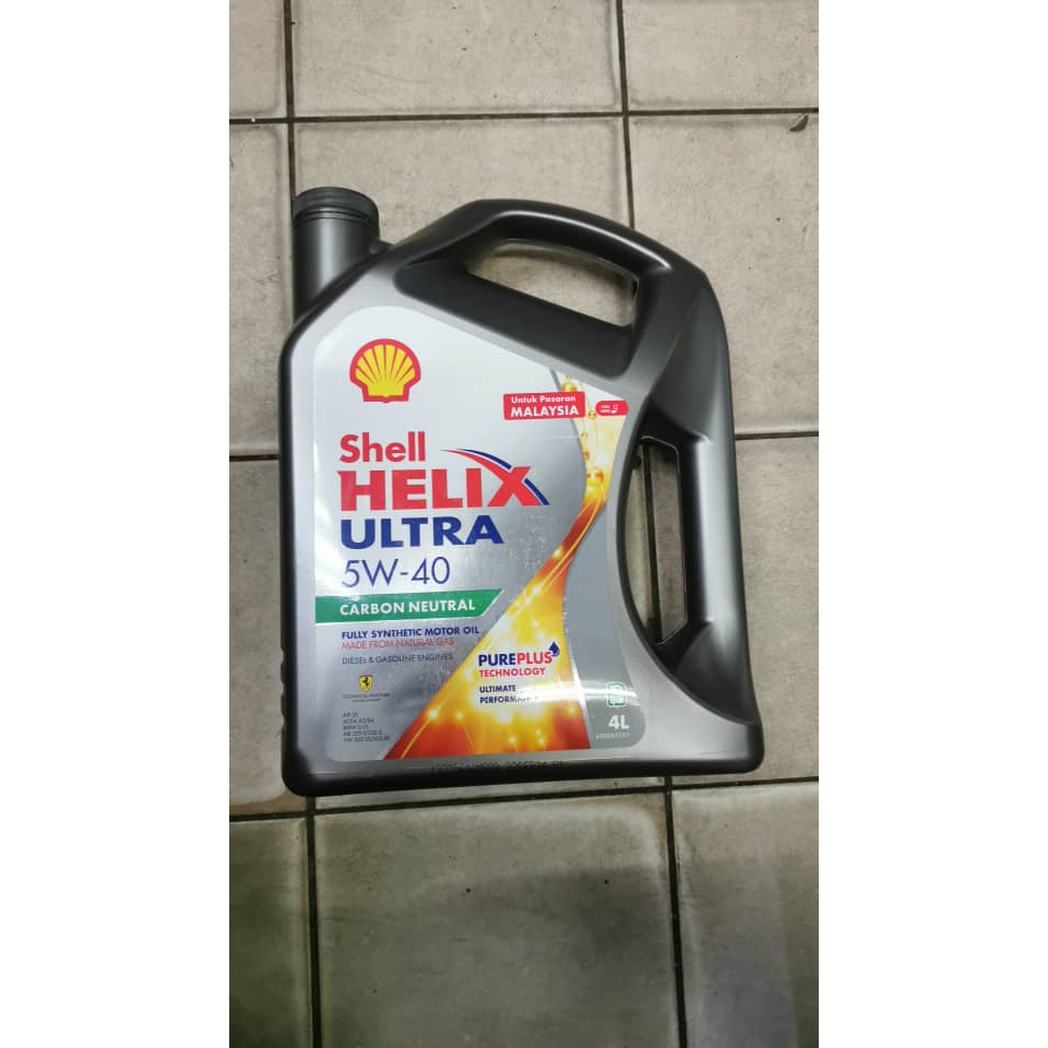SHELL HELIX ULTRA 5W40 SP Fully Synthetic Engine Oil CARBON NEUTRAL 4L (Untuk Pasaran Malaysia ...