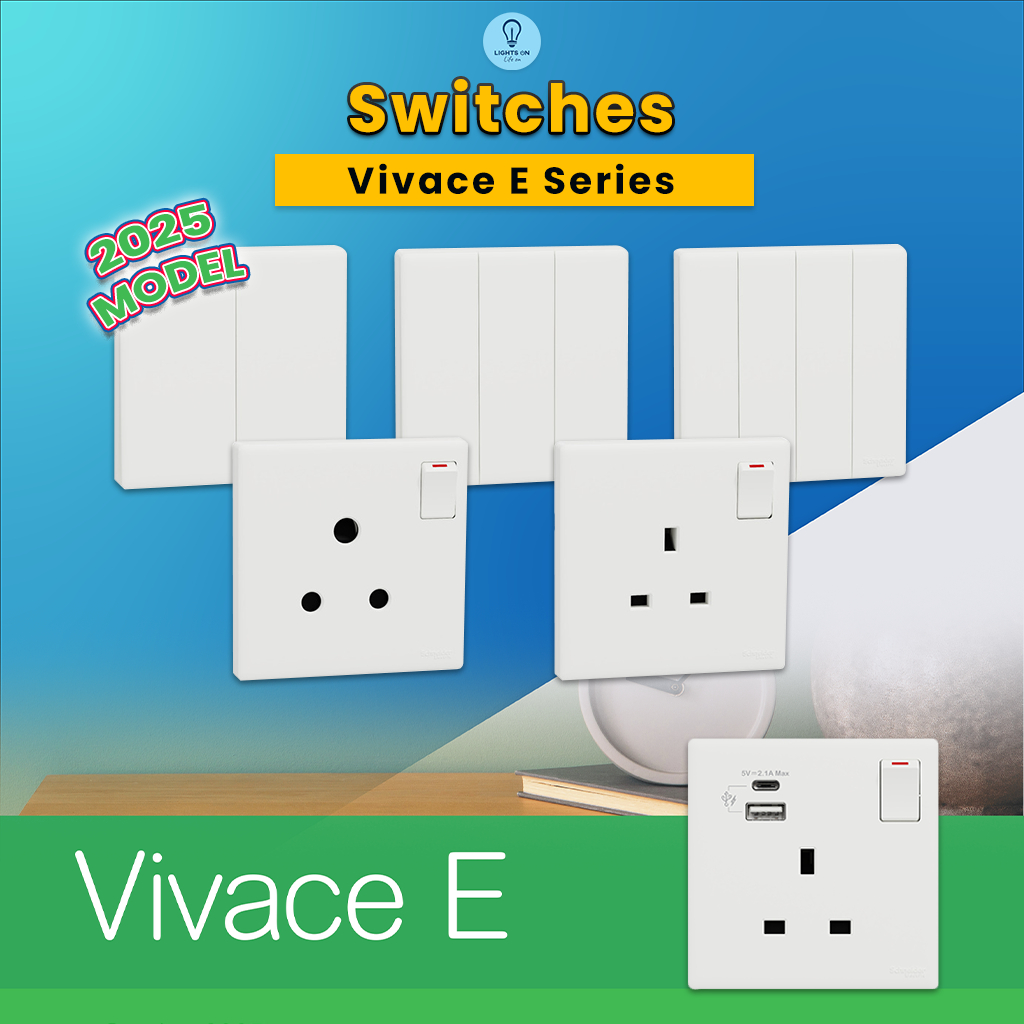 Schneider Vivace E | Affle Plus Series White switches & Sockets Plug ...
