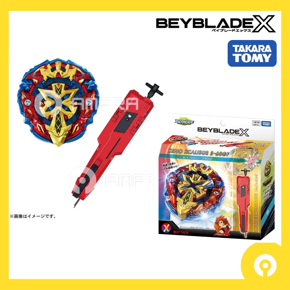 Takara Tomy BEYBLADE X BX-00 Starter Xeno Excalibur 3-60GF With Launcher BXG-13 BXG13 | Shopee ...