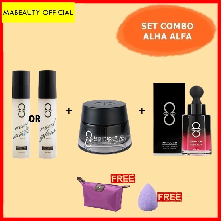 ALHA ALFA COMBO SET : Alha Alfa Setting Spray + Centella Skin Booster ...