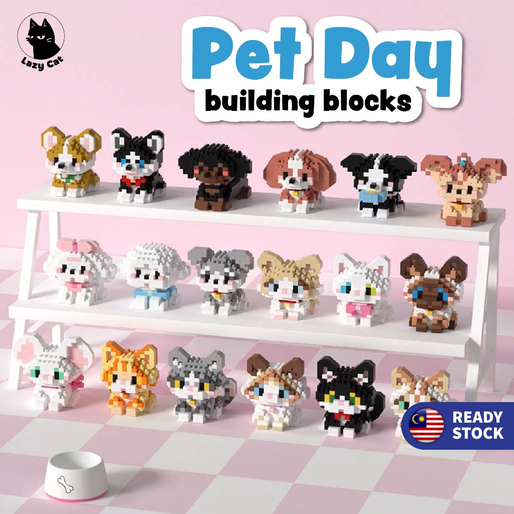 Mini Cute Cartoon Cat Nano Bricks Meow Meow Building Blocks Toys ...