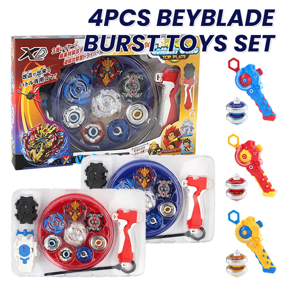Children's Gyro Toy Set Spinning Launcher Battle Gyro Game 12 Gyro 3 Launcher Beyblade Burst Set ...