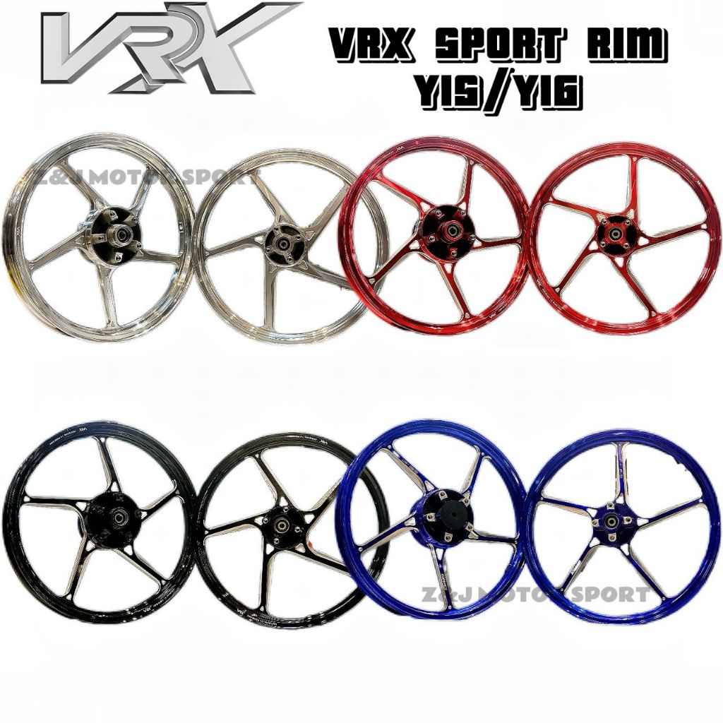 VRX SPROT RIM 5 BATANG SP511 PNP Y15/Y16 / SILVER BLACK RED BLUE ...