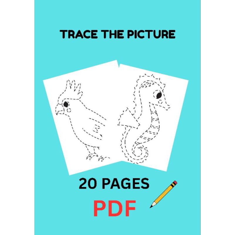 [PDF] Trace the Picture Worksheet | Lembaran Kerja Jejak Gambar | Trace ...
