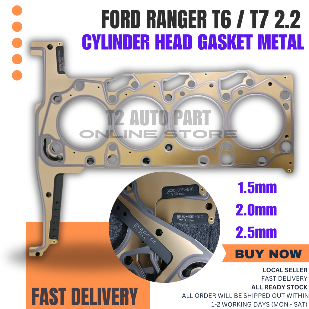 T2 FORD RANGER 2.2 T6 T7 1.5MM 2.0MM 2.5MM METAL BESI CYLINDER HEAD ...