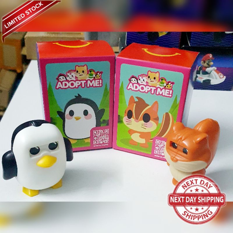 McDonald's McD Happy Meal Toy 2024: Adopt Me! - Chipmunk & Penguin (New ...