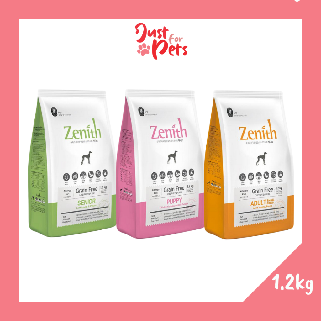 Zenith Dog 1.2KG & 3KG Soft Kibble Dry Dog Food (Small Breed / Puppy ...