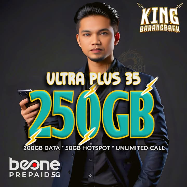 SIMKAD Prepaid beONE RM35 Unlimited Speed Unlimited Call 250GB Hotspot Coverage Celcom 4G 5G ...