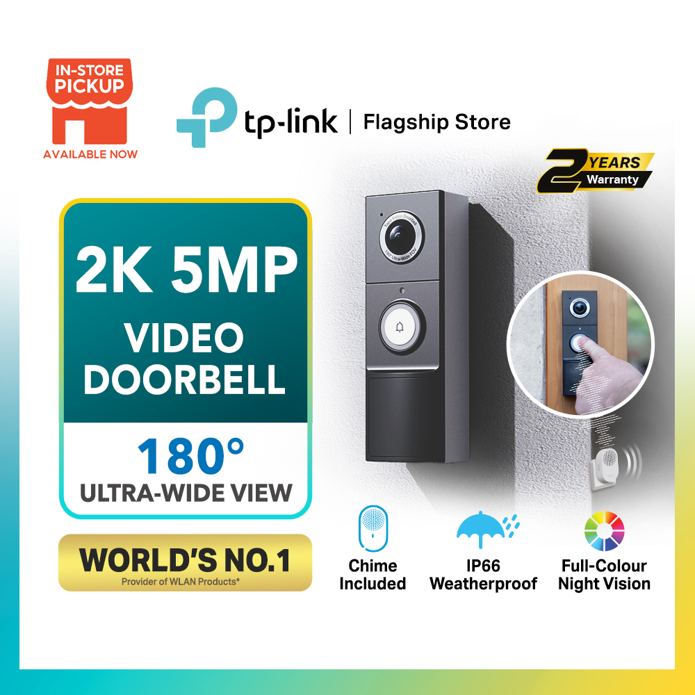 TP-Link Tapo D235 2K 5MP Smart Video Doorbell – Battery/Wired, Full-Color Night Vision | Shopee ...