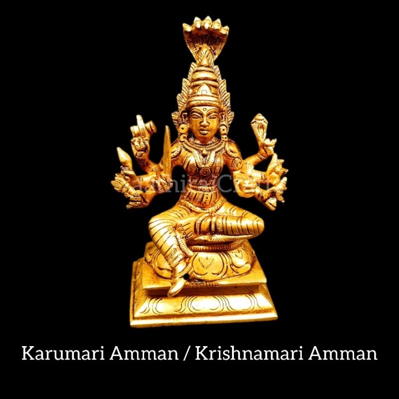 Goddess Karumari Amman Statue / Krishnamari AmmanBrass Antique ...