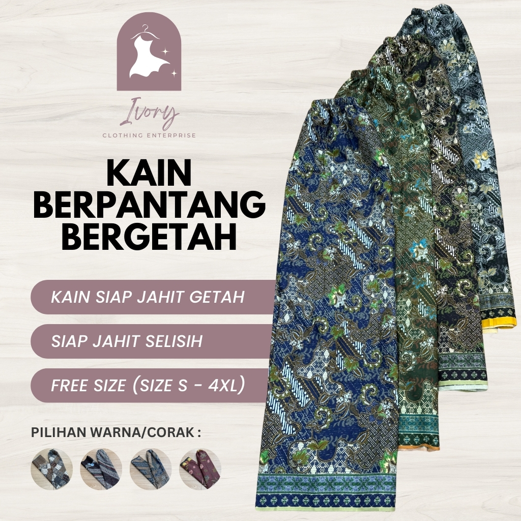 IVORY CLOTHING Kain Berpantang Bergetah / Confinement Sarong / Kain Batik Instant [5049 - 5052 ...